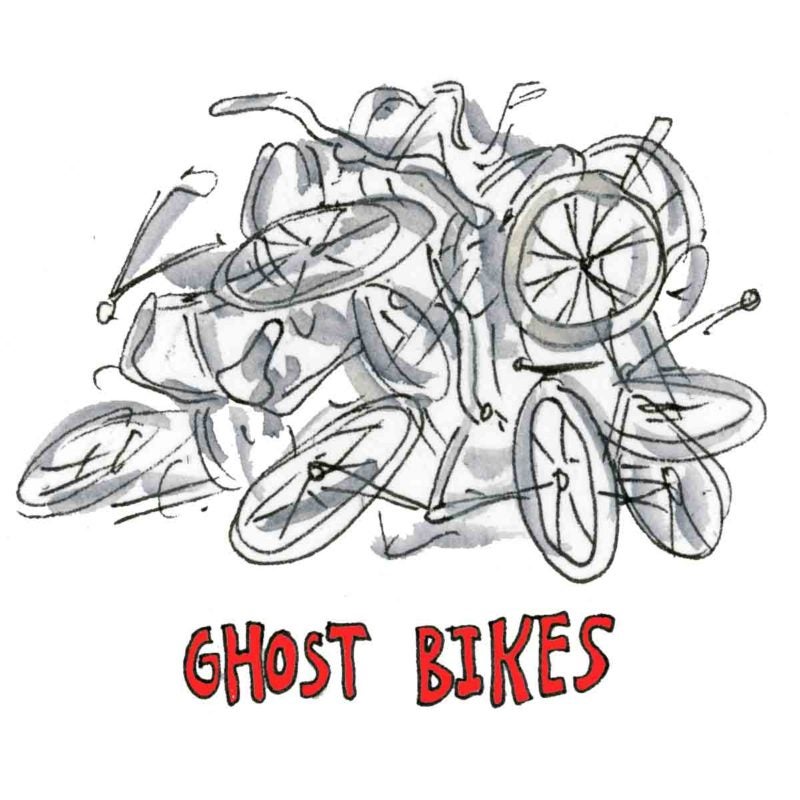 Krewe: Bike life matters, a closer look at the sculpture Ghost Bikes ...